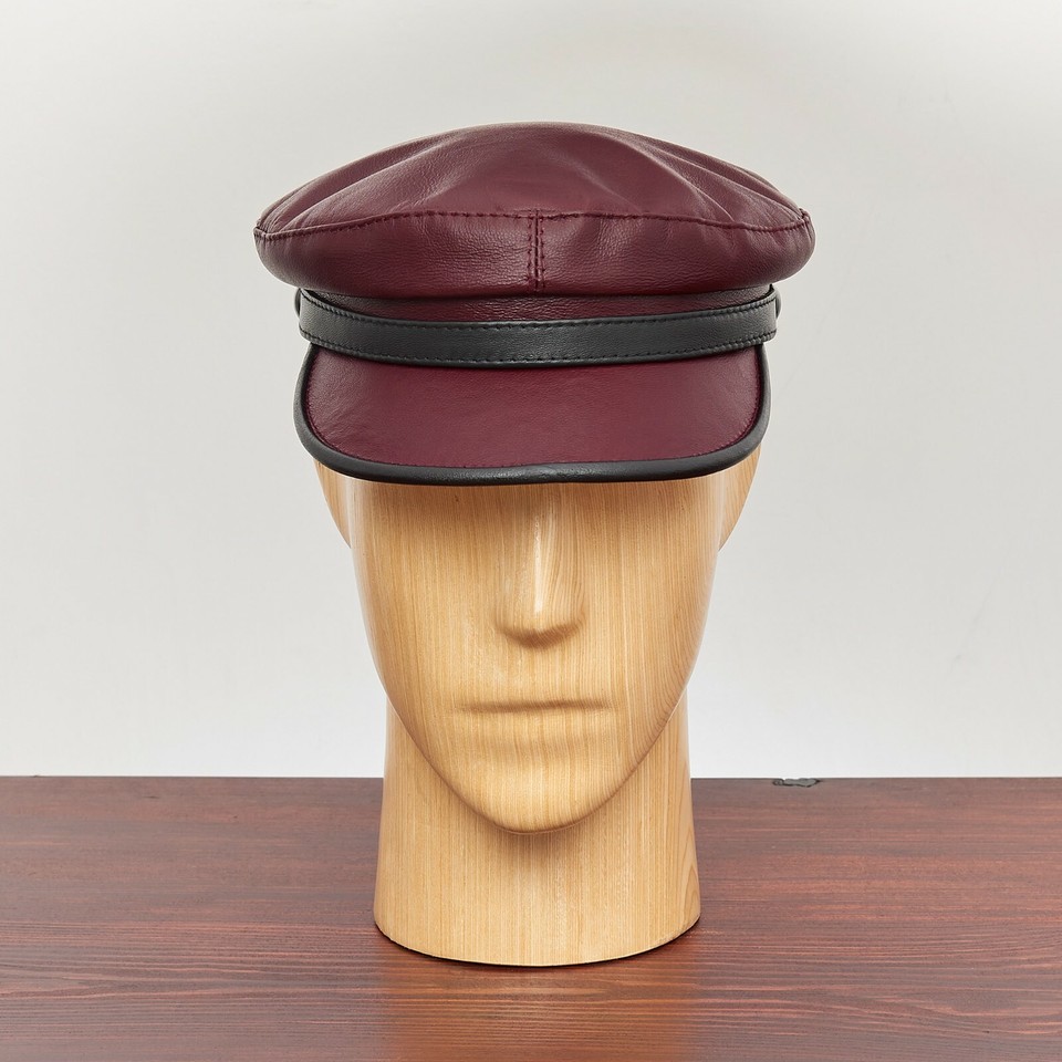 Sterkowski TRAWLER Leather Sailor Cap Breton Fiddler Mariner Greek | eBay