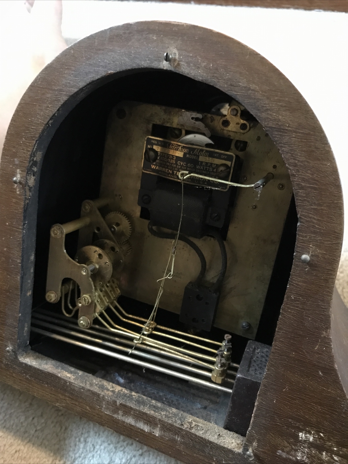 Vintage Revere Westminster Chime Telechron Electric Motored Mantle ...