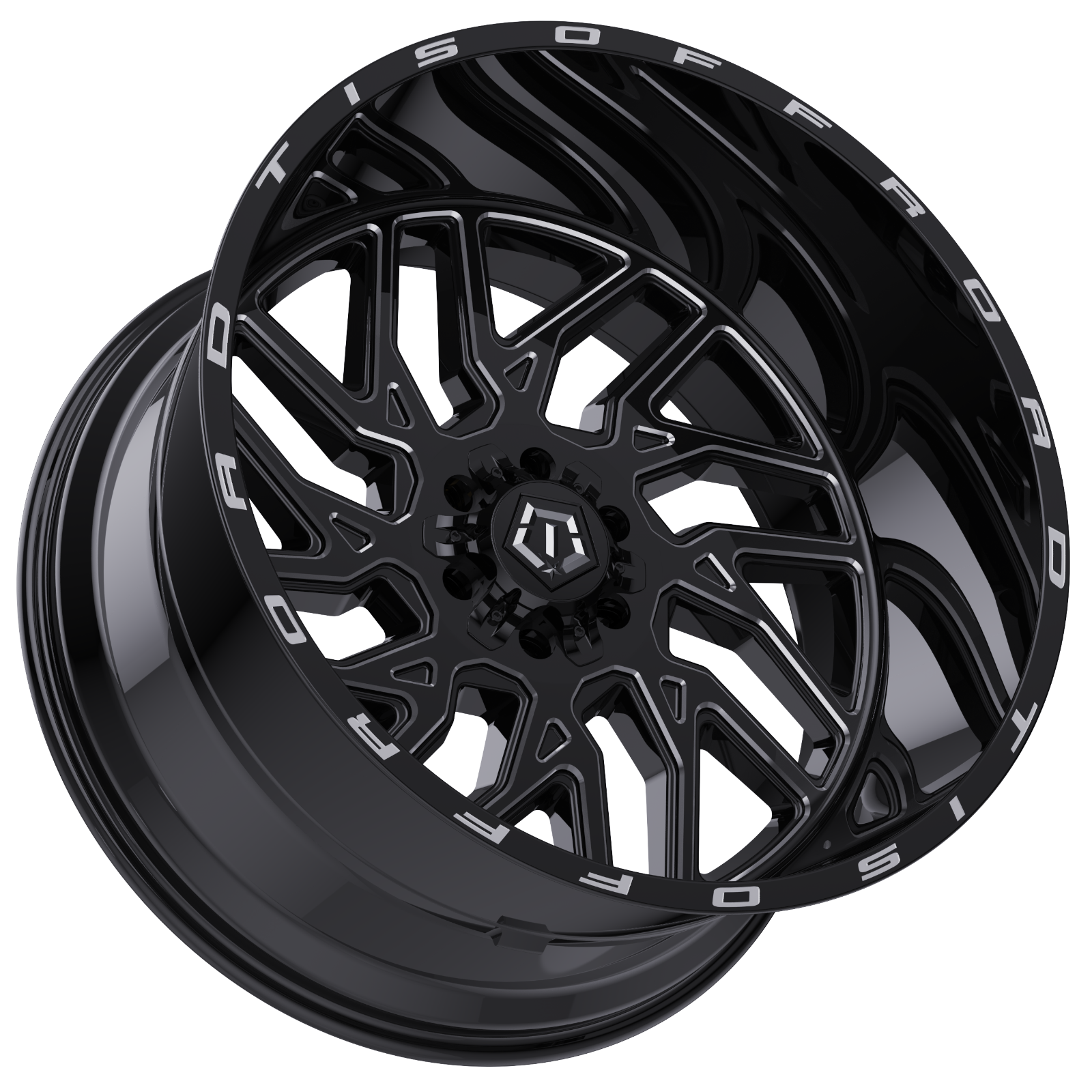 (1)20x10 TIS 544BM Black Mill Rims Wheels Fit 8lug Chevy Dodge 2500 8x6 ...