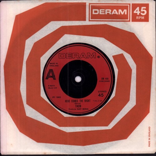 Them Here Comes the Night 7" vinyl UK Deram 1965 red injection label ...