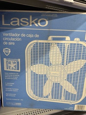 New Lasko 20" Classic Box Fan with Weather-Resistant Motor, 3 Speeds ...