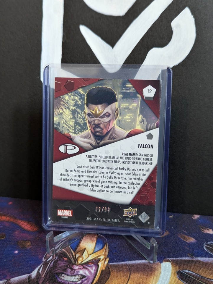 2021 Upper Deck Marvel Premier BASE #12 Falcon /99 | eBay