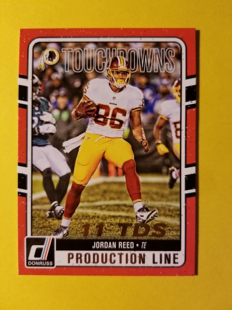 JORDAN REED (SP) PRODUCTION LINE #11 WASHINGTON REDSKINS - 2016 DONRUSS ...