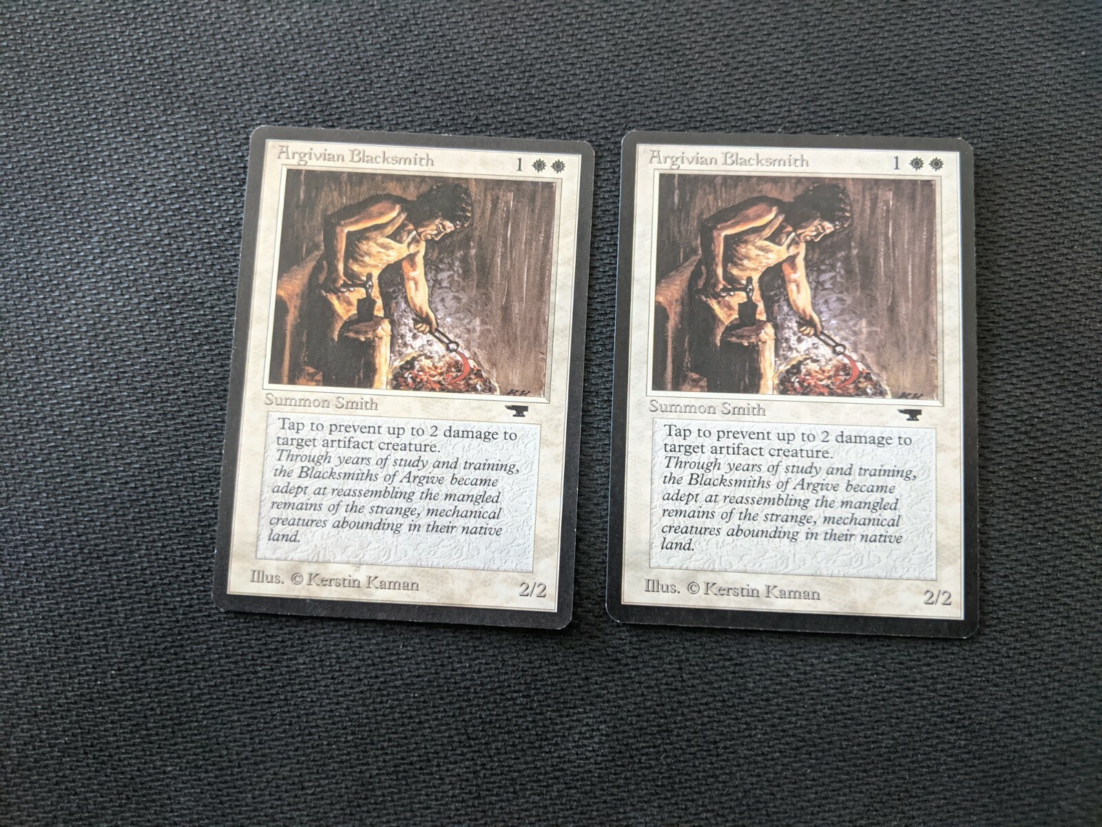2 Argivian Blacksmith Card 1994 Antiquities Magic The Gathering 1 Un ...