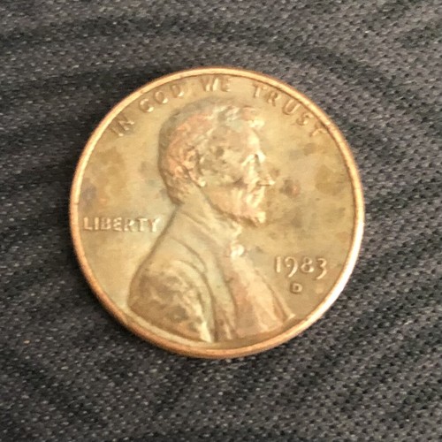VERY RARE**** 1983 penny D mint mark. Copper Stamped Error | eBay
