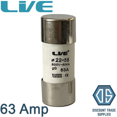 Live Electrical 63 Amp Fuse 22 x 58 | eBay UK