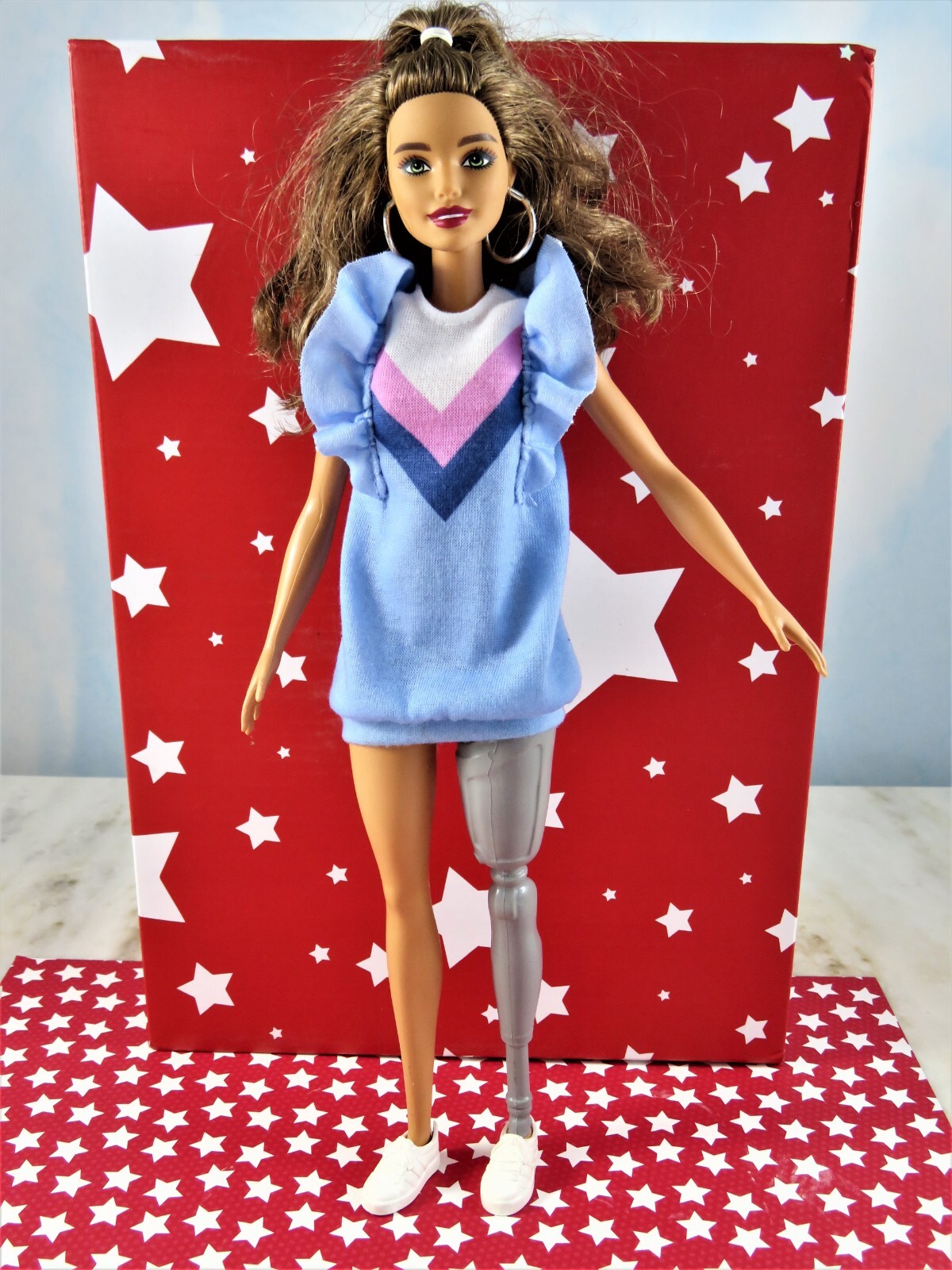 Mattel Barbie Amputee Doll Fashionistas 121 Brunette With Prosthetic ...