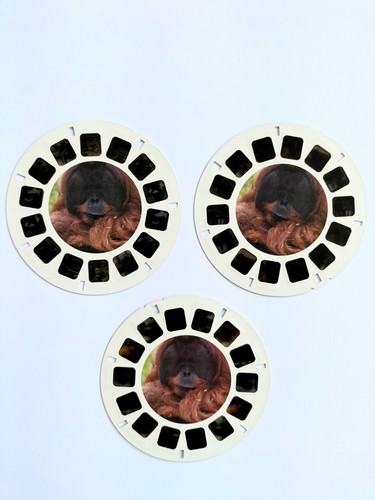 1998 AMAZING PRIMATES Mattel Fisher-Price VIEW-MASTER 3 reels ID. 73990 ...