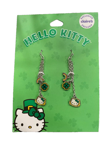 HELLO KITTY SANRIO CLAIRE'S IRISH LUCKY SHAMROCK RAINBOW ST. PATRICK ...