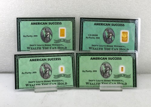 PURE GOLD BAR INVESTOR COLLECTOR PREPPER 4 PAK 1/120, 1/60, 1/15 & 1/4 ...