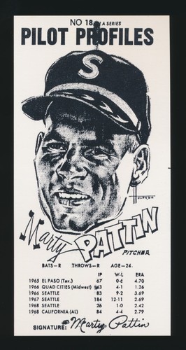 1969 Seattle Post Intelligencer (1978 Re-issue) Seattle Pilots -#18 ...