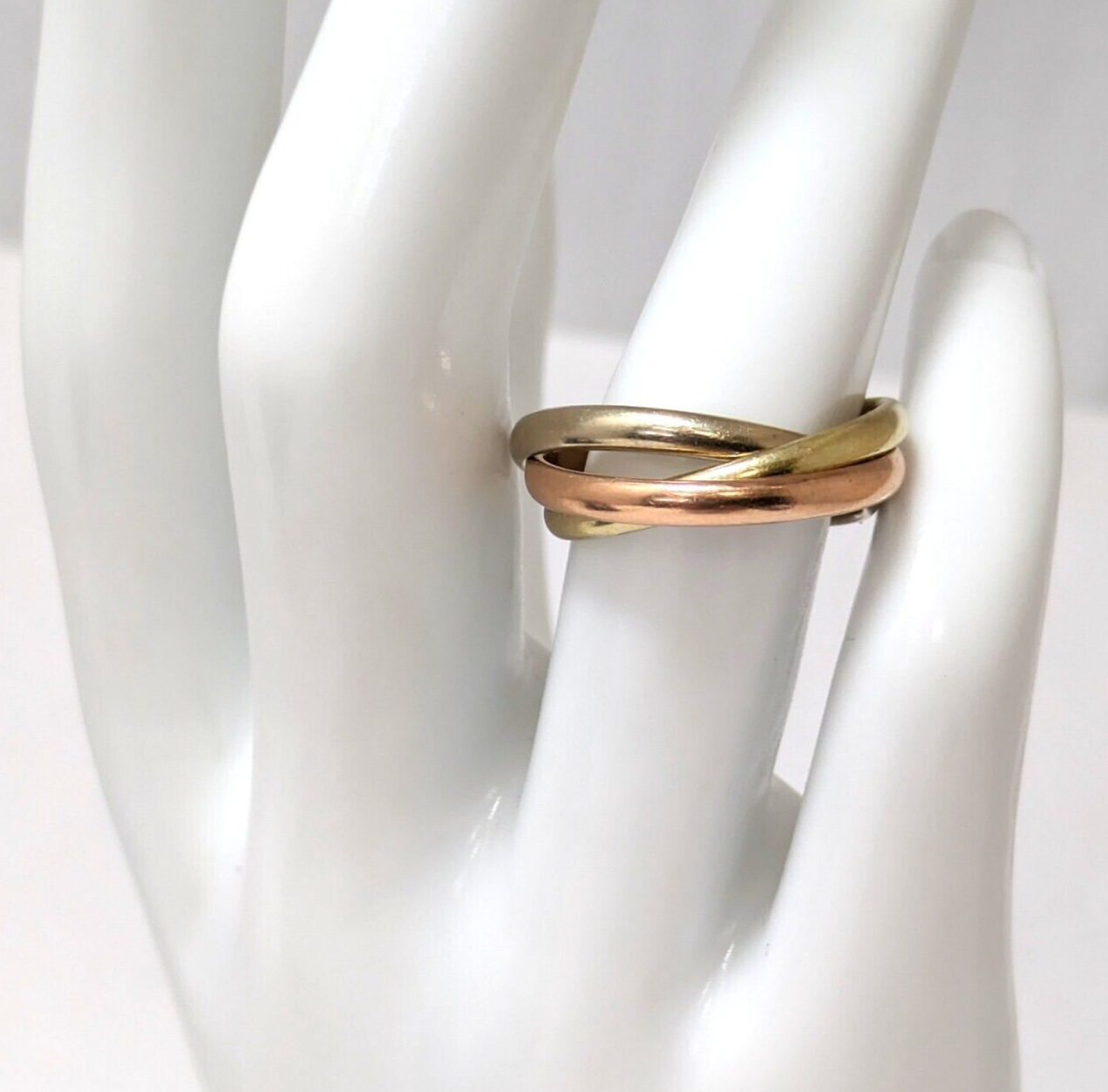 14K Gold Tri-Color Gold Ring, Size 6-1/2 | eBay