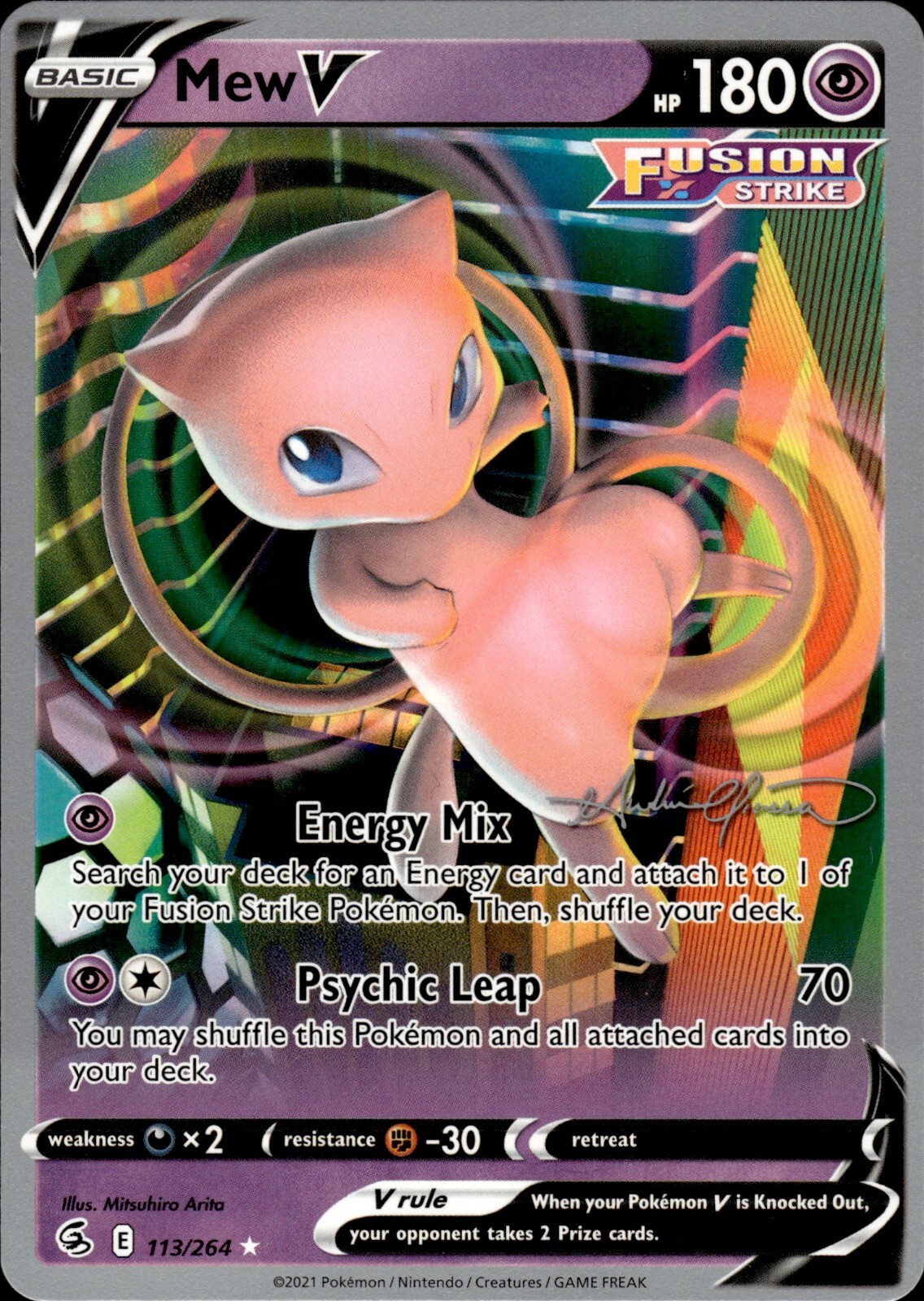 Pokemon 2022 World Championship Mew Deck Mew V 113/264 - NM (DB) | eBay
