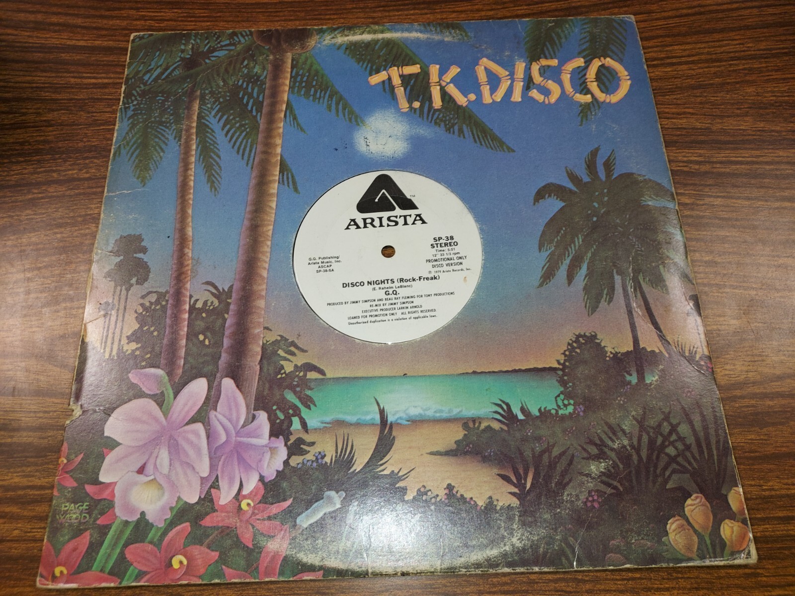 G.Q.*DISCO NIGHTS(ROCK-FREAK) & BOOGIE OOGIE*12"VINYL ARISTA SP-38 G++ ...