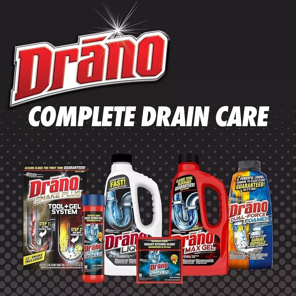 Drano Max Gel Drain Clog Remover and Cleaner for Shower or Sink Drains ...