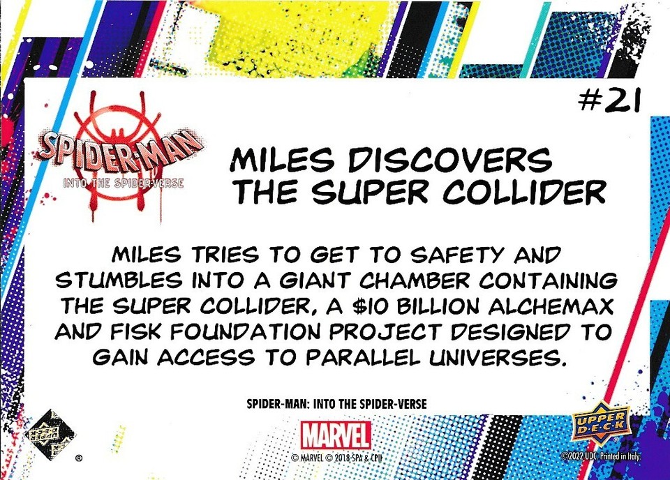 #21 MILES DISCOVERS SUPER COLLIDER 2022 UD Spider-Man Into the Spider ...