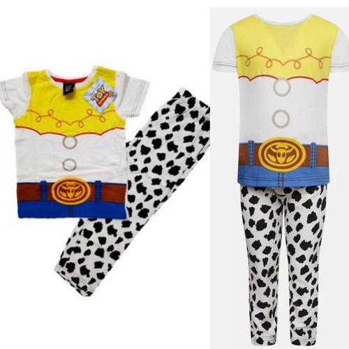 Girls Toy Story Jessie Cowgirl Pajamas PJs Set Short Sleeve Kids Cotton ...
