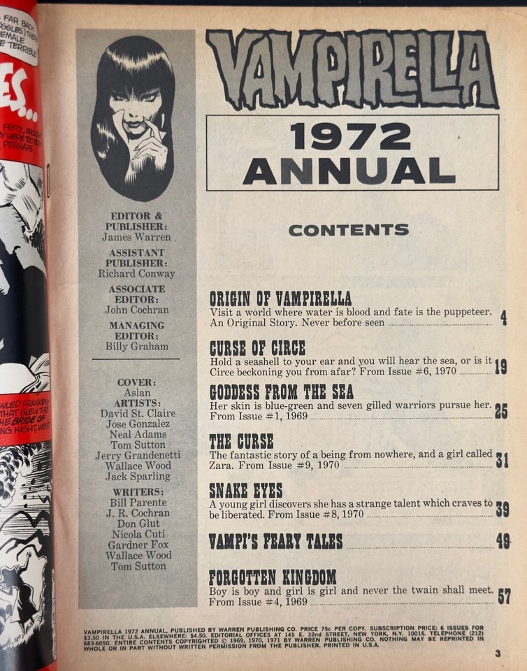 Vampirella 1972 Annual, Warren Publishing | eBay