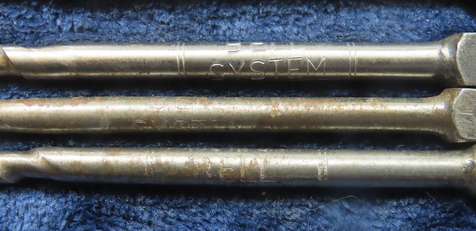 Vintage 9" "The Irwin Bit" Bell System Hand Brace Auger Bits - Lot of ...