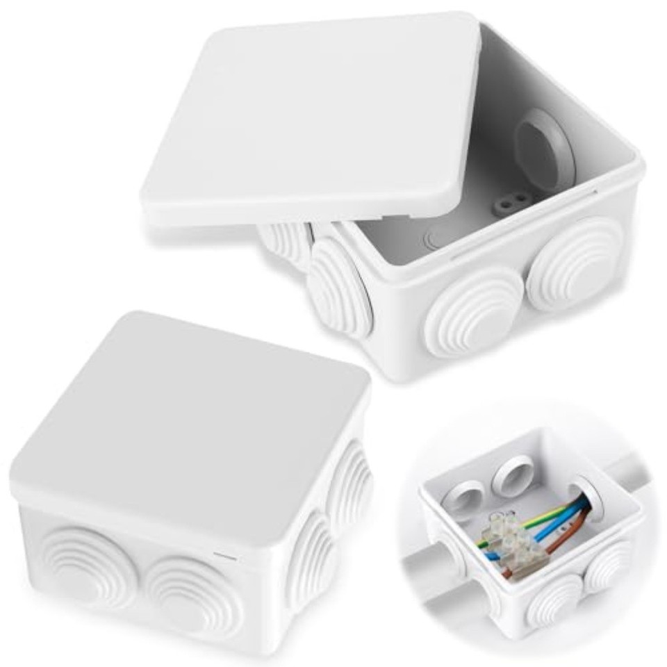 IP55 Waterproof Junction Box with 7 Cable Inputs for Indoor Outdoor Use ...
