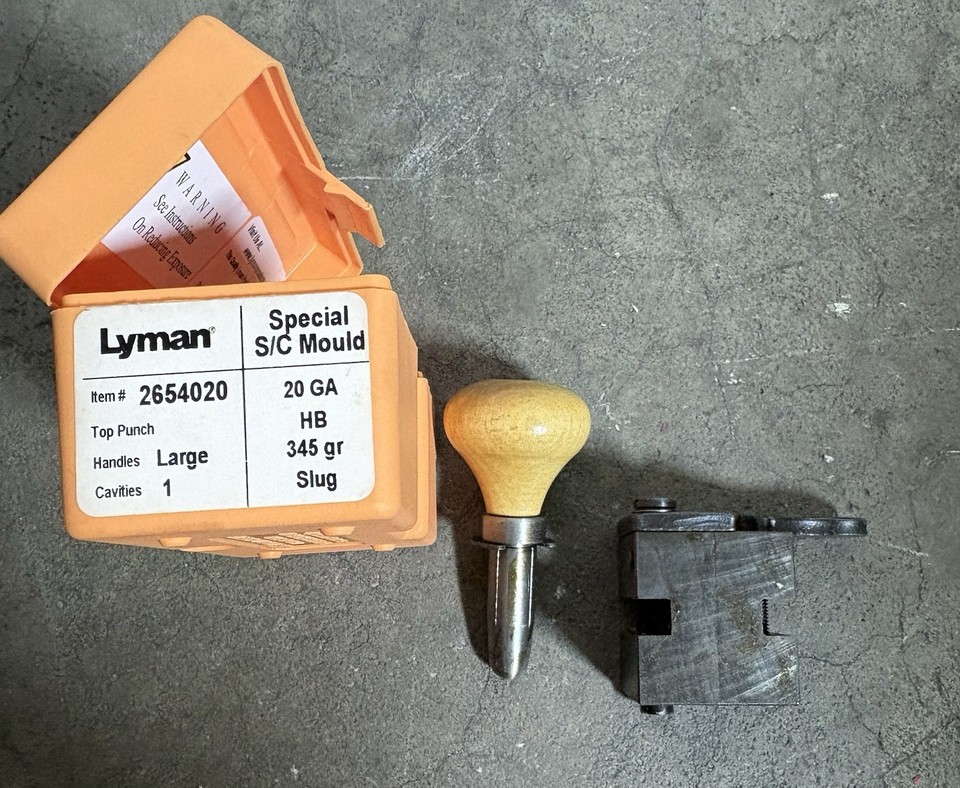 Lyman 1-Cavity 20 Gauge Shotshell Foster Slug Bullet Mould, 345 Grain ...