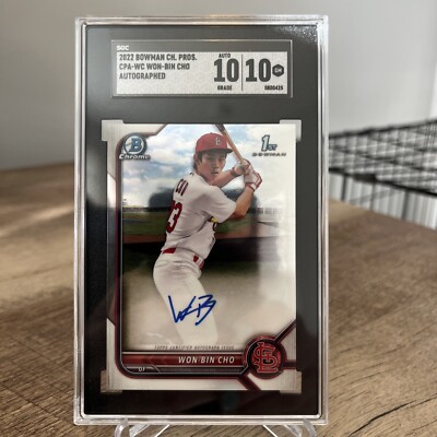 2022 Bowman Chrome Won Bin Cho 1st Auto SGC 10 Auto 10 St Louis ...