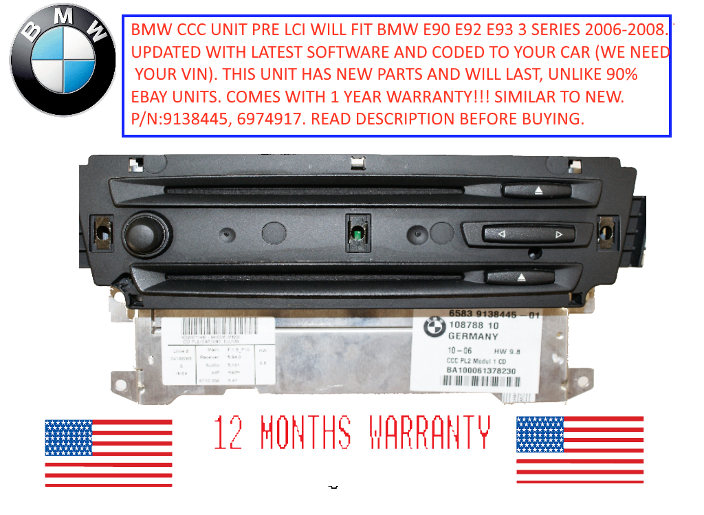 BMW E90 E92 E93 3 CCC Unit Refurbished 12m. Coding Included! | eBay