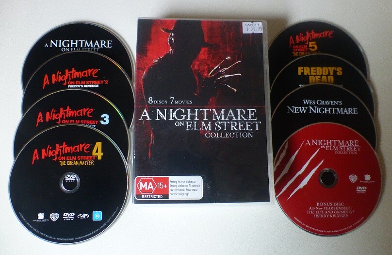 NIGHTMARE ON ELM STREET FILM COLLECTION dvd set REGION 4 robert englund ...