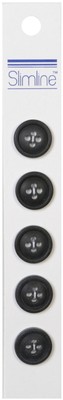 Slimline Buttons -Black 4-Hole 5/8" 5/Pkg SL-706A | eBay
