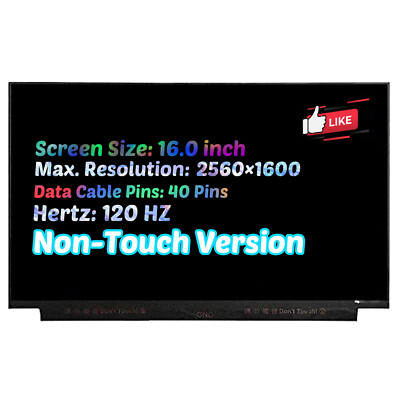 MNG007DA1-2 16" Laptop LCD LED Screen Panel QHD 2560X1600 40Pin 120Hz ...