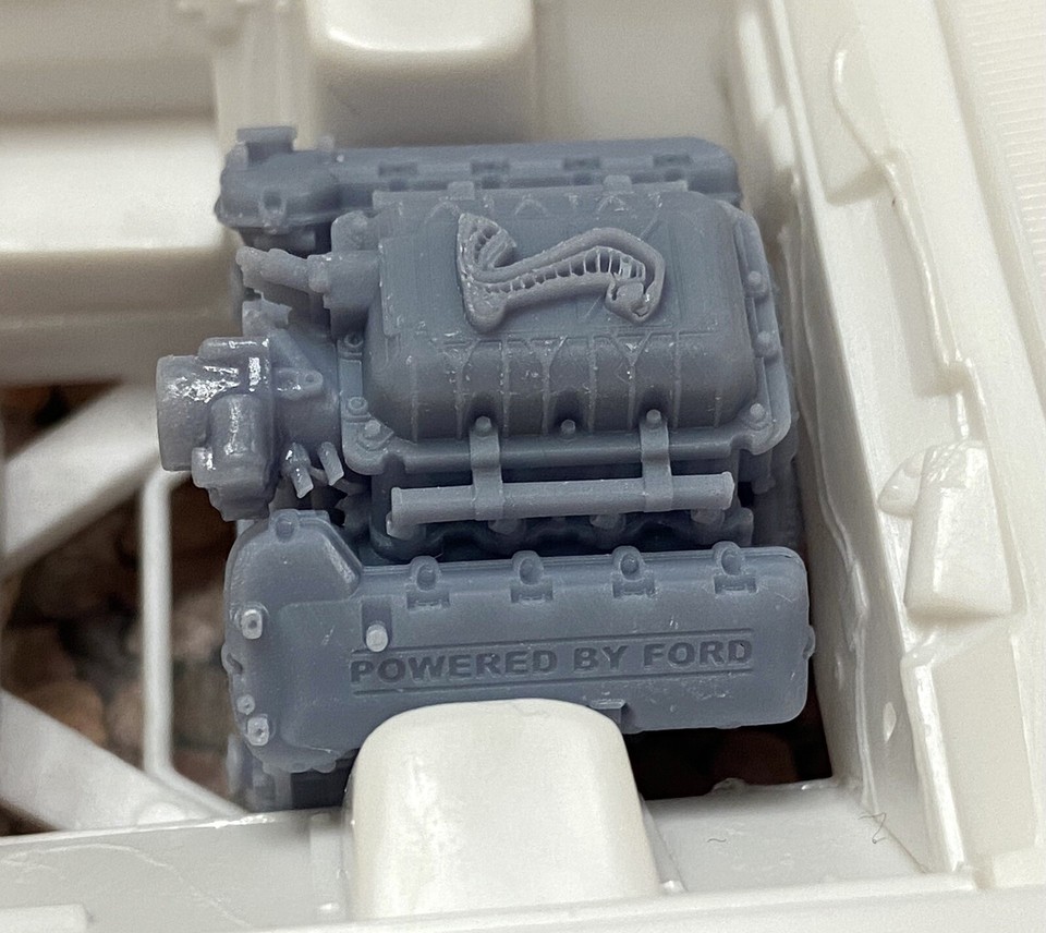 Resin Mustang GT500 Predator engine, 760 HP, for scale model cars, 1/24 ...