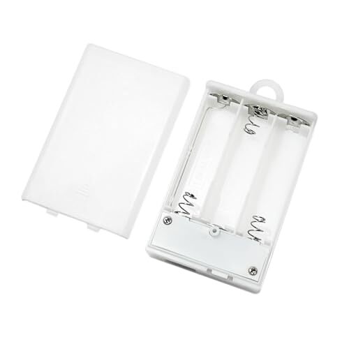 USB Female Socket 3 AA Battery Case White Battery Box Holder for 5V USB ...