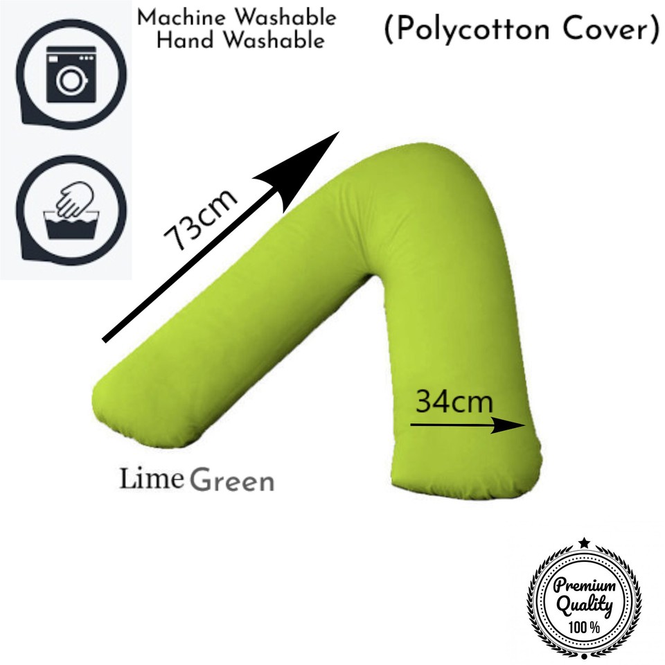 Premium Polycotton V-Shaped Pillowcase Cover for V Pillow Head Back ...