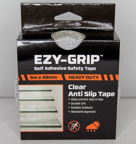 EZY-GRIP Self Adhesive Safety Tape Anti Slip 5M x 48mm High Grip Floor ...