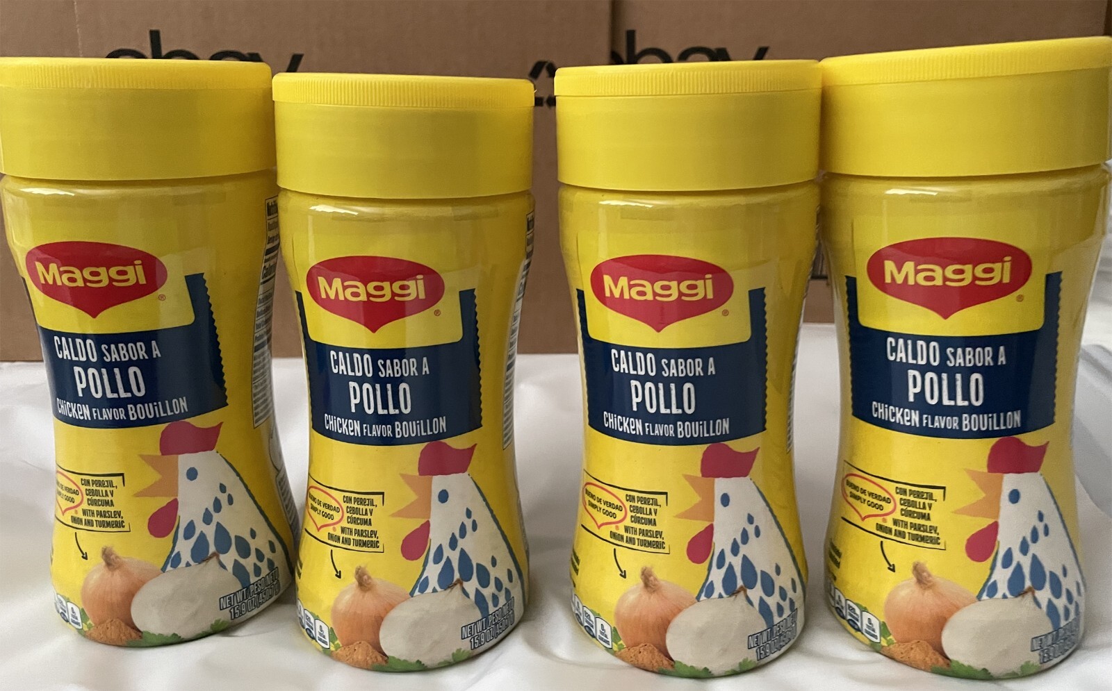 4 Pack of Maggi Granulated Chicken Latin Flavor Bouillon Powder 16 oz ...