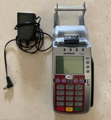 Verifone VX520 VX 520 Credit Card Machine Terminal Reader W/Large Roll ...