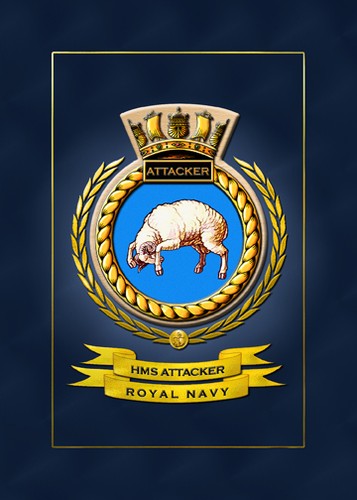 HMS ATTACKER SHIPS BADGE/CREST - HUNDREDS OF HM SHIPS IN STOCK | eBay UK