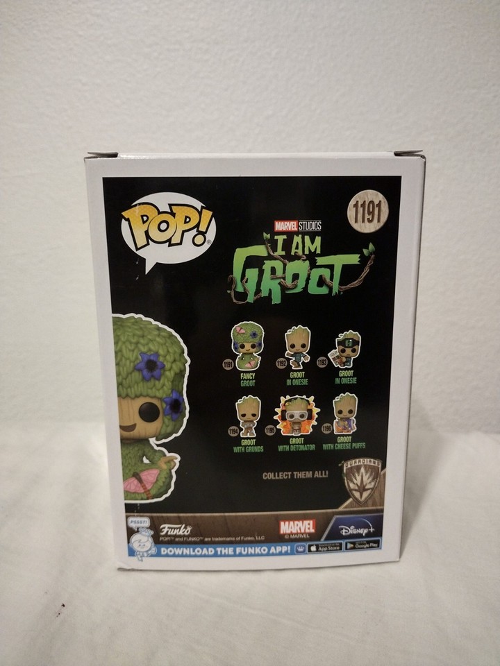 Funko Pop! Marvel: I am Groot Fancy Groot #1191 Vinyl Figure ...