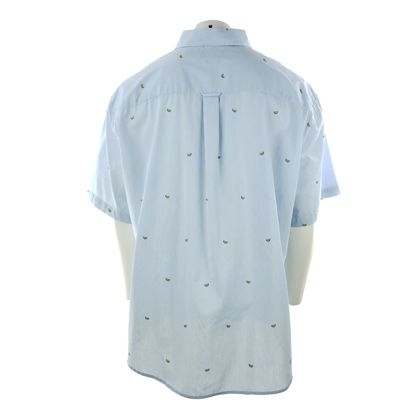 New Chaps Button Front Big and Tall 3XB Shirt Short Sleeve Blue Lime ...