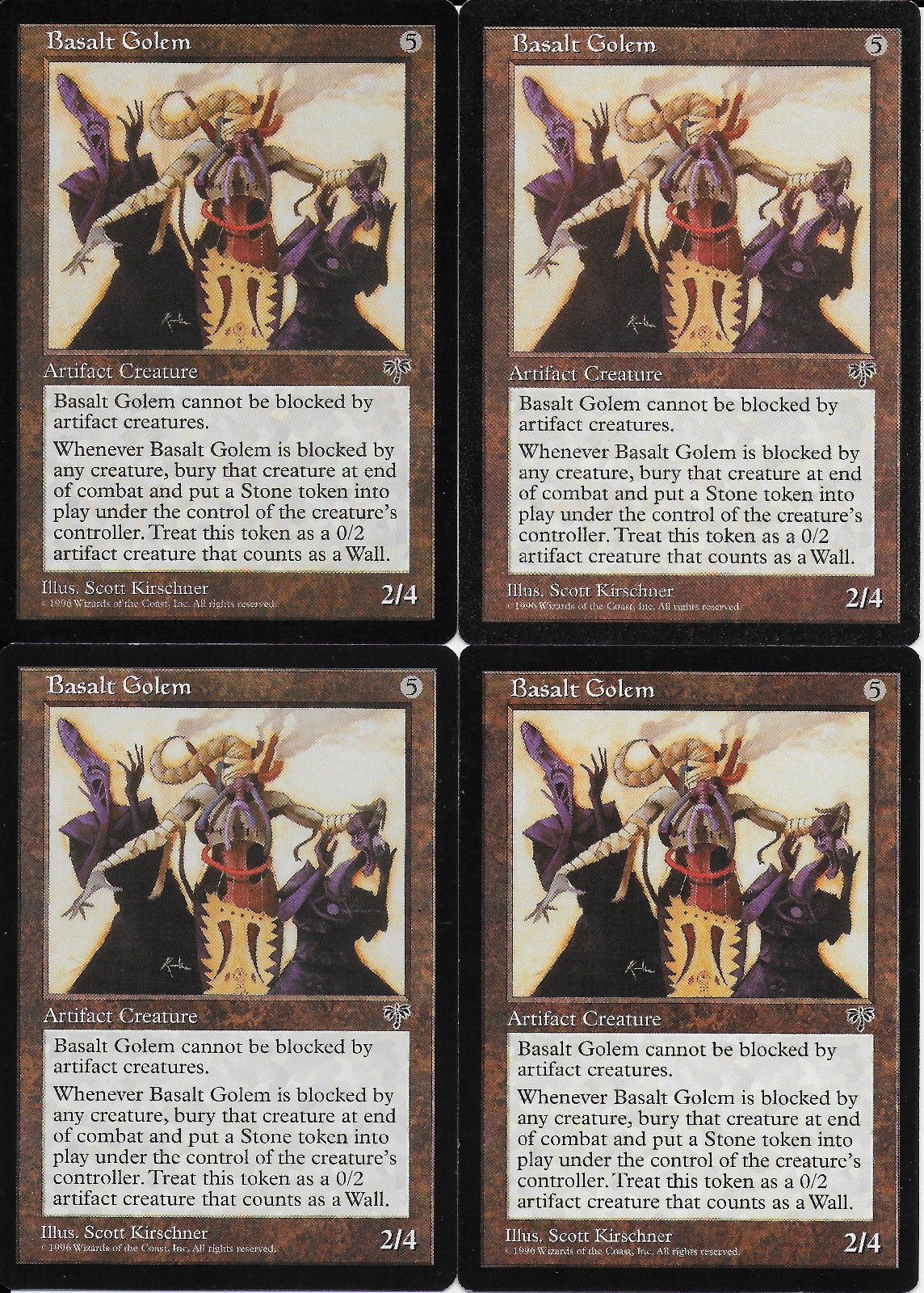 MTG: BASALT GOLEM Mirage UNCOMMON; played, Excellent condition x4 | eBay