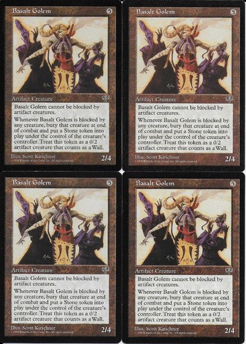 MTG: BASALT GOLEM Mirage UNCOMMON; played, Excellent condition x4 | eBay