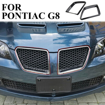 Carbon style exterior front honeycomb grille frame cover trim For ...
