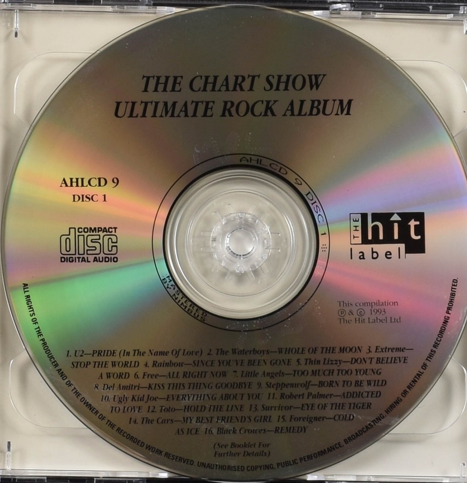 2 CD Compilation Ultimate Classic Rock Chart Hits 70s 80's 90's Various ...