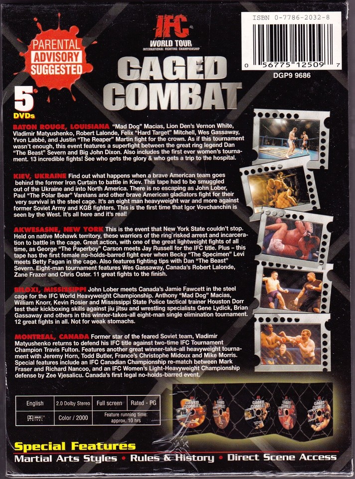 IFC World Tour Caged Combat DVD NEW 88 Fights on 5 DVDs 56775125097 | eBay
