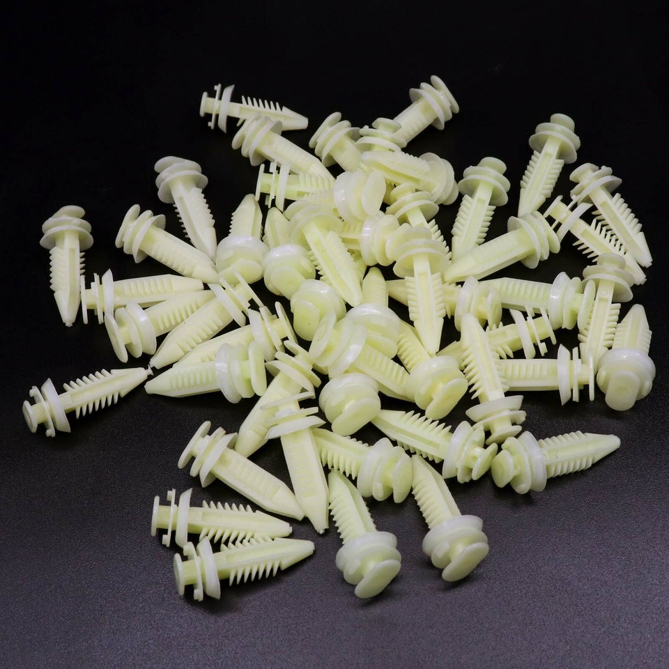 50PCS Plastic Door Panel Retainer Trim Clips 8mm Hole For Chevrolet GMC ...