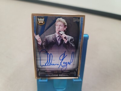 WILLIAM REGAL BLUE /25 GOLD FRAME ON CARD AUTO WWE UNDISPUTED TOPPS ...