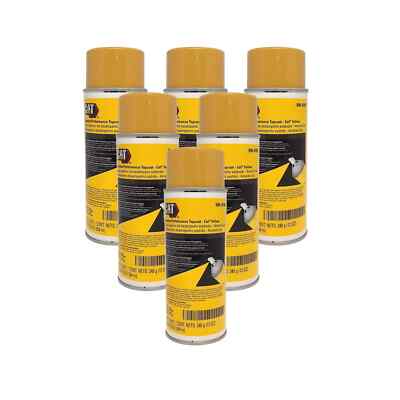 SIX CANS~ GENUINE CATERPILLAR 590-0196 AEROSOL Spray Paint CAT Yellow ...
