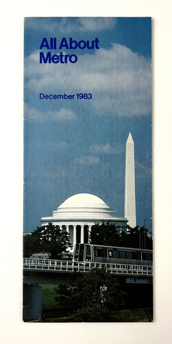 1983 All About Metro Washington DC Metrorail Tourism Map Vintage Travel ...