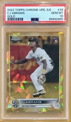 2022 TOPPS CHROME UPDATE - GOLD SAPPHIRE #34 - C.J. ABRAMS - ROOKIE ...