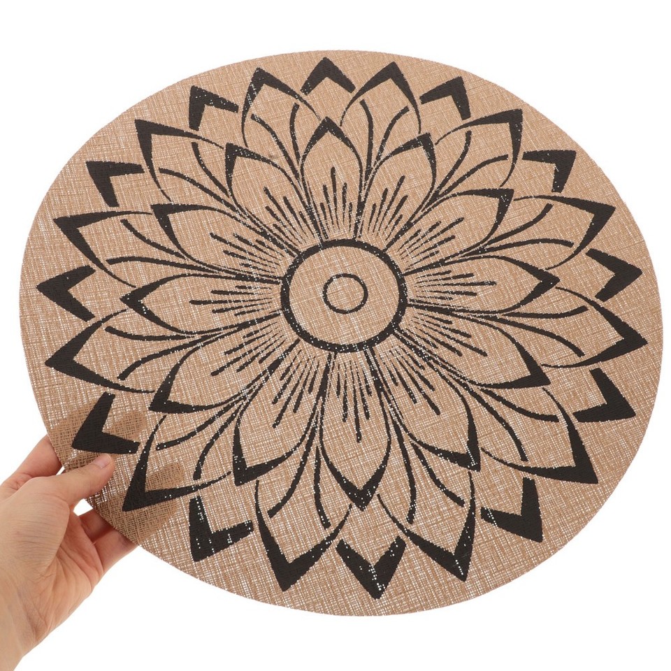 Round Coffee Table Placemats Boho Pvc Round Placemats Bohemian Dining ...